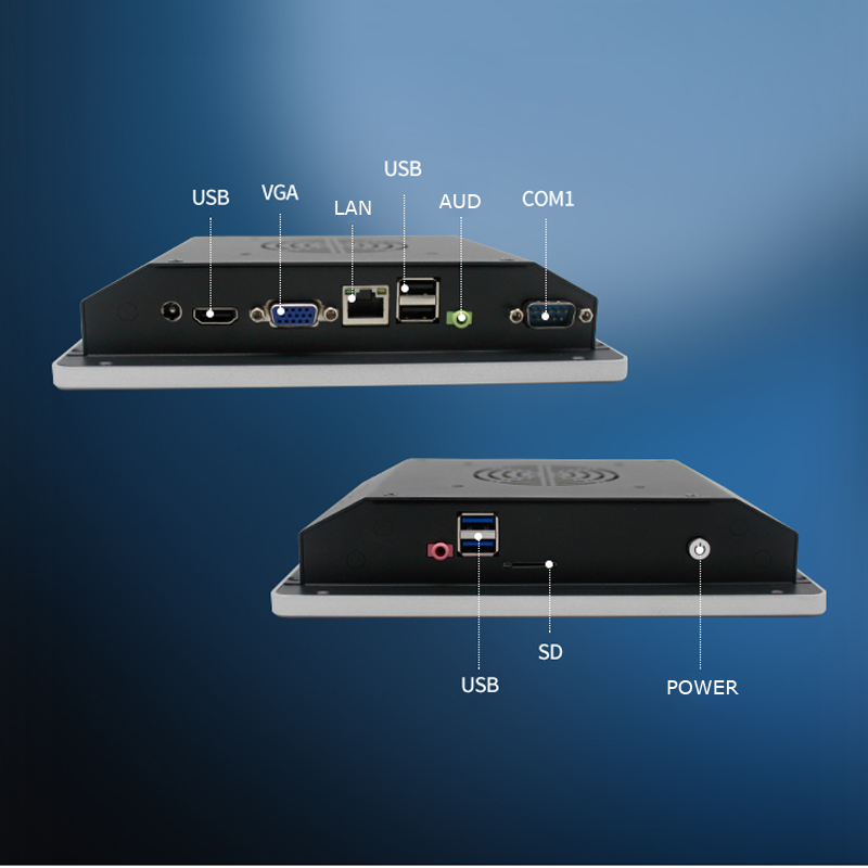 800X600 450nits 8.4 Inch Industrial Resistive Touch Panel PC with Atom ...